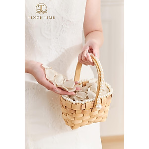 TINGE TIME 300pcs Silk Rose Petals Gold Yarn Flower Petals for Wedding Flower Girl Basket Aisle Scatter Dinner Table Centerpieces Party Bridal Shower Romantic Night Decoration (Light Gold)