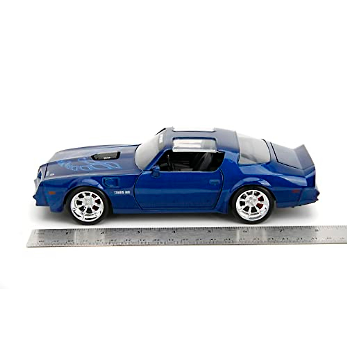 Big Time Muscle 1:24 1977 Pontiac Firebird Die-Cast Car, Toys for Kids and Adults(Metallic Blue)