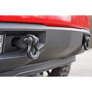 Rough Country Tow Hook Shackle Mounts for 2007-2013 Chevy/GMC 1500 - RS148 , Black