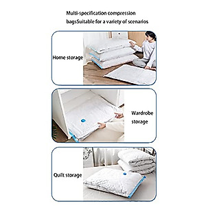 Vacuum Storage Bags, 80% More Space Saver Bags, 8 Pack Vacuum Compression Storage Bags for Comforters, Clothes, Blanket, Bedding(2 Clear 2xSmall 2xMedium 2xLarge