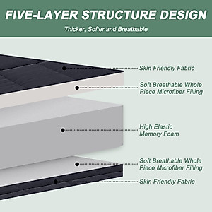 LILYPELLE Japanese Floor Mattress Futon Mattress, Foldable Mattress, Roll Up Mattress Sleeping Tatami Mat Floor Lounger Guest Bed, Easy to Store and Portable for Camping Couch, Twin Full Queen