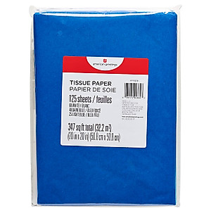 American Greetings Bulk Blue and White Tissue Paper for Birthdays, Easter, Mother's Day, Father's Day, Graduation and All Occasions (125-Sheets)
