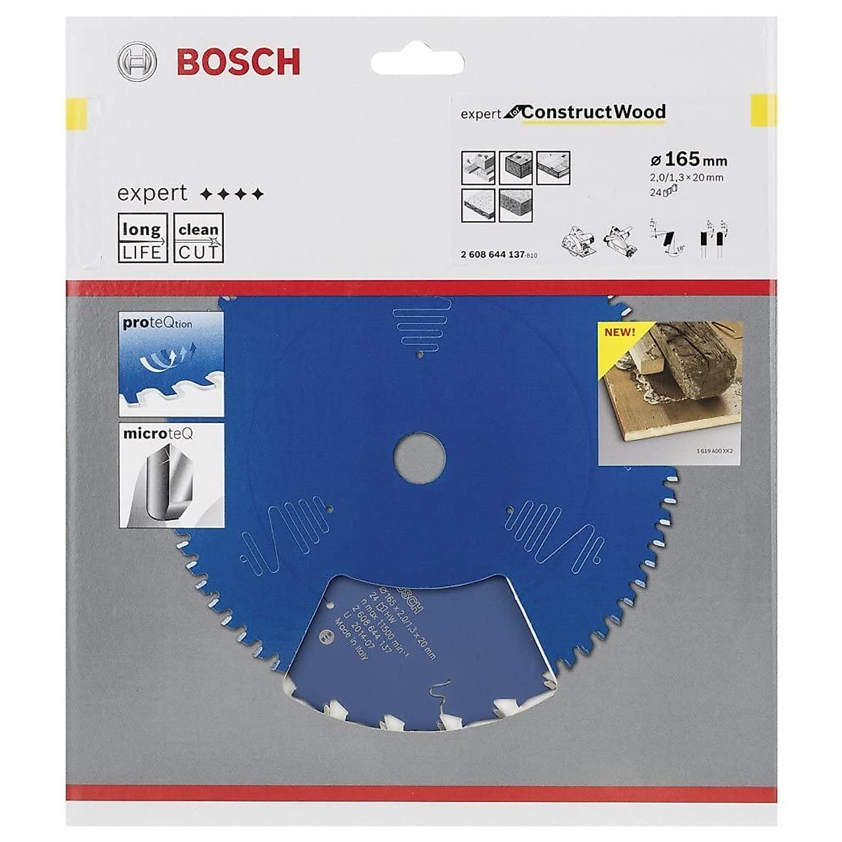 Bosch 2608644137 EXCWH 6.5" x 20mm 24T Circular saw blade Top Precision
