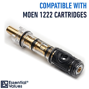 1225 Replacement Cartridge for Moen – Aftermarket Replacement Compatible with One Handle Kitchen and Bathroom Sink Faucets, Slick Polished Finish | Made from the Markets Finest Metal