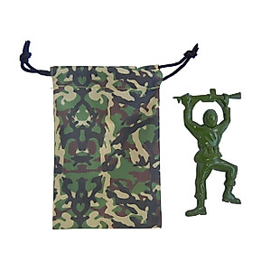 Army Man Bottle Opener. Includes Camouflage Draw String Gift Bag. Solid Die Cast Zinc Alloy Metal. Unique Gifts for Men by Qualitas Products