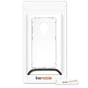 kwmobile Crossbody Case Compatible with Nokia 7.2 Case - Clear TPU Phone Cover w/Lanyard Cord Strap - Transparent