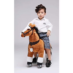 Ufree Horse Best Birthday Gift for Boys, Action Horse Toy, Rocking Horse with Wheels Giddy up Ride on for Kids Aged 3 to 6 Years Old, Amazing Birthday Surprise.