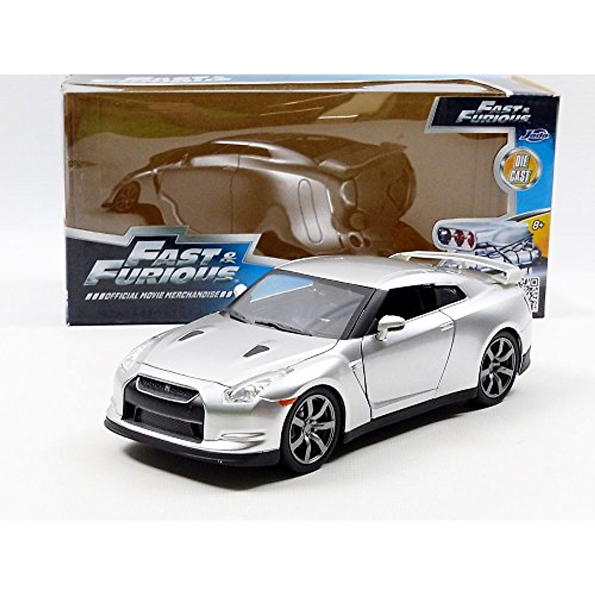 Fast & Furious '09 Nissan R35 Vehicle 1:24 Diecast By Jada Toys, Silver