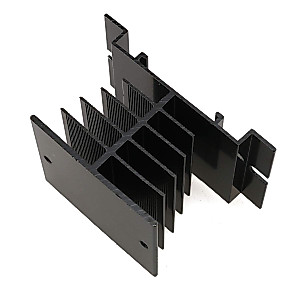 E-outstanding Heat Sink Black Aluminum Alloy Heat Sink SSR Dissipation One Single Phase Solid State Relay Radiator 10DA-40DA
