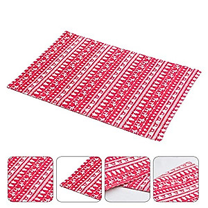 Rustic Placemats Christmas Placemat Table Mats Cotton Burlap Placemats for Kitchen Holiday Table Home Party Decoration Jute Placemat
