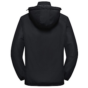 Jingangjin Men's Mountain Waterproof Ski Jacket Winter Windbreaker Warm Hooded Snowboarding Raincoat Jackets