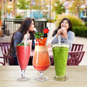 RENYIH 400 Pcs Clear Boba Straws Jumbo Smoothie Straws,Individually Wrapped Disposable Plastic Large Wide-mouthed Milkshake Drinking Straws (0.43" Wide X 9.45" Long)