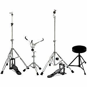 New Ludwig LC170 Accent Fusion Complete 5 Piece Drum Set Kit with Hardware & Cymbals (Black)