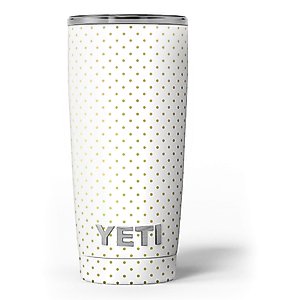 Design Skinz The Golden Micro Dot Pattern - Skin Decal Vinyl Wrap Kit Compatible with The Yeti Rambler Cooler Tumbler Cups