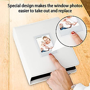 288 Vertical Photos for Instax Mini Photo Album, Front Window, Polaroid Book Album 2x3 for Fujifilm Instax Mini Film 11 9 8 40, Polaroid 300, HP Sprocket, K-pop Photocards (White)