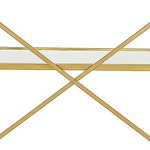 DWVO 5 Tiers Gold Bookshelf, 62" Modern Metal Open Marble Glass Bookcase with Metal Frame, Tall Display Rack Storage Book Shelves, for Living Room, Bedroom, Gold