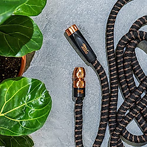 Pocket Hose Copper Bullet AS-SEEN-ON-TV 100 ft Turbo Shot Nozzle Multiple Spray Patterns Expandable Garden Hose 3/4 in Solid Copper Anodized Aluminum Fittings Lead-Free Lightweight and No-Kink