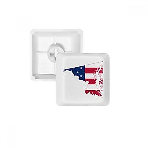 DIYthinker Maryland USA Map Stars Stripes Flag Shape Keycap Mechanical Keyboard PBT Gaming Upgrade Kit