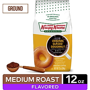 Krispy Kreme Doughnuts Original Glazed Donut Ground Coffee, Bagged 12oz