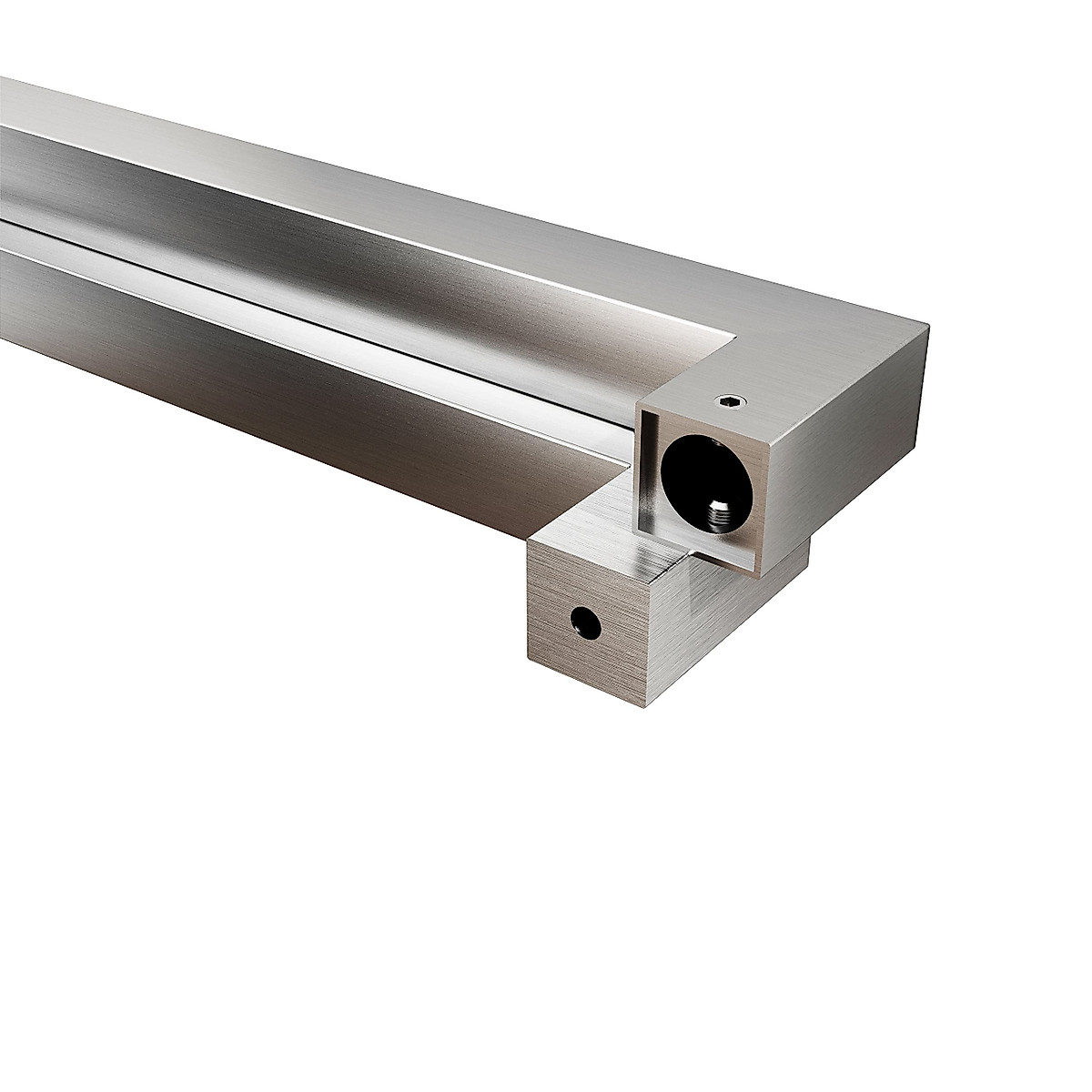 BARNSMITH 24 Inches Barn Door Push Pull Hande,Square Commercial Door Handle Pull Set, Grade-304 Stainless Steel Square Rectangular Shape Entrance Entry Front Handle for Office Store Garage