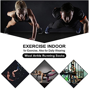 Busy Socks Winter Real Wool Socks Women, Ladies Autumn Fashion Ankle Merino Wool Sport Socks for Cycling Running Tennis Golf, White, Medium, 6 Pairs