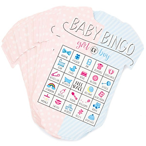 Gender Reveal Bingo Game Set, Party Supplies (38 Pieces)