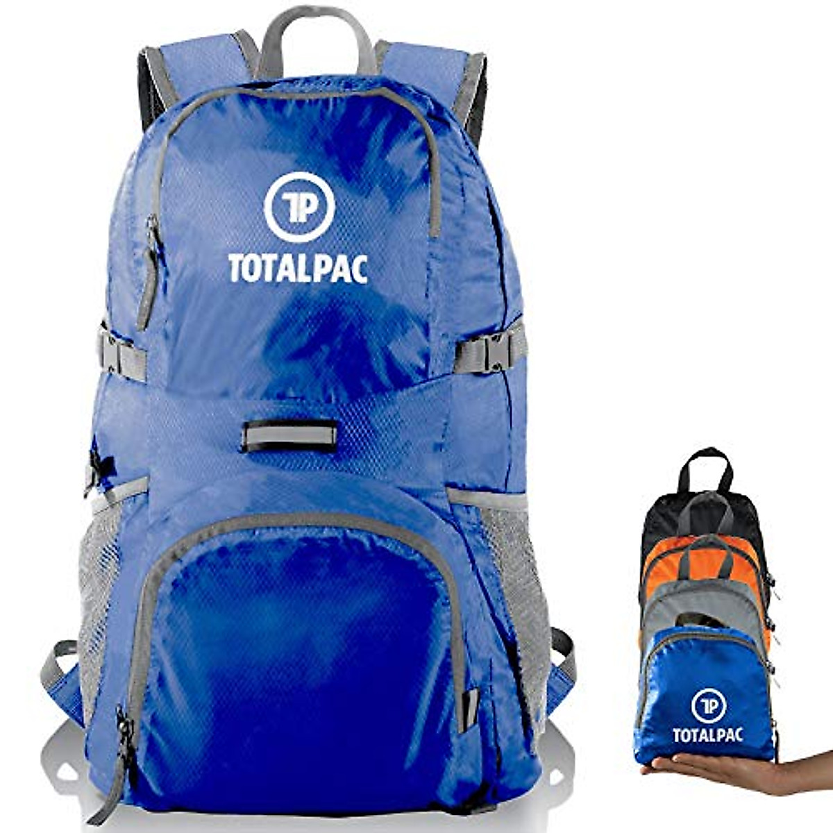 Totalpac - 35L Hiking Daypack Backpack - 11oz - Ripstop Nylon - 11 Pockets - Traveling & Hiking