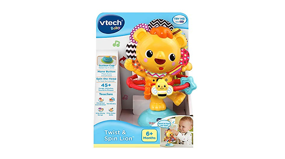 VTech Twist & Spin Lion Baby Toy - Music, Rattle, Motor Skills