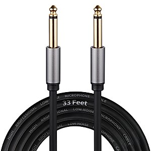 ARLX Guitar Cable 10 Feet Professional Guitar Amp Cord 1/4 inch Instrument Cable, Electric Bass Guitar Cable