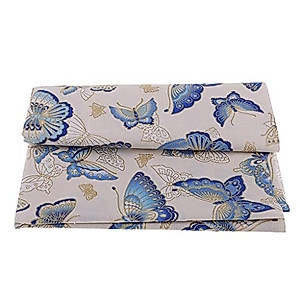Colcolo Butterflies Cotton Fabric Yard Sewing 59"Wide, 0.5 Meter