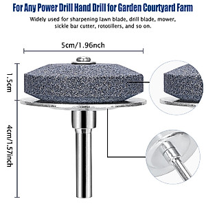 cenoz Lawn Mower Blade Sharpener with Steel Backing 5 Pack, 【New】 Lawnmower Dull Blade Sharpener, Universal Multi-Sharp Rotary Lawn Mower Blade Sharpener, and Free Balancer for Any Power Hand Drill