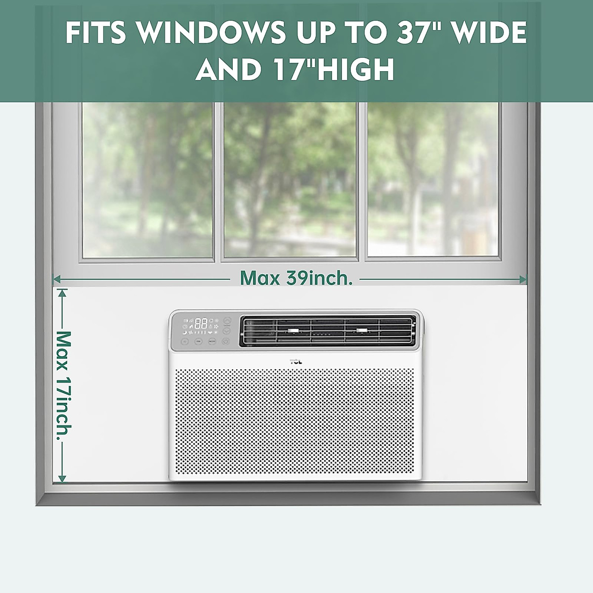 SZKXMJ Window Air Conditioner,Side Insulated Foam Panel, Summer/Winter Heat and Draft Insulating,One-Piece Full Surround Insulation Panels Window Seal (White)