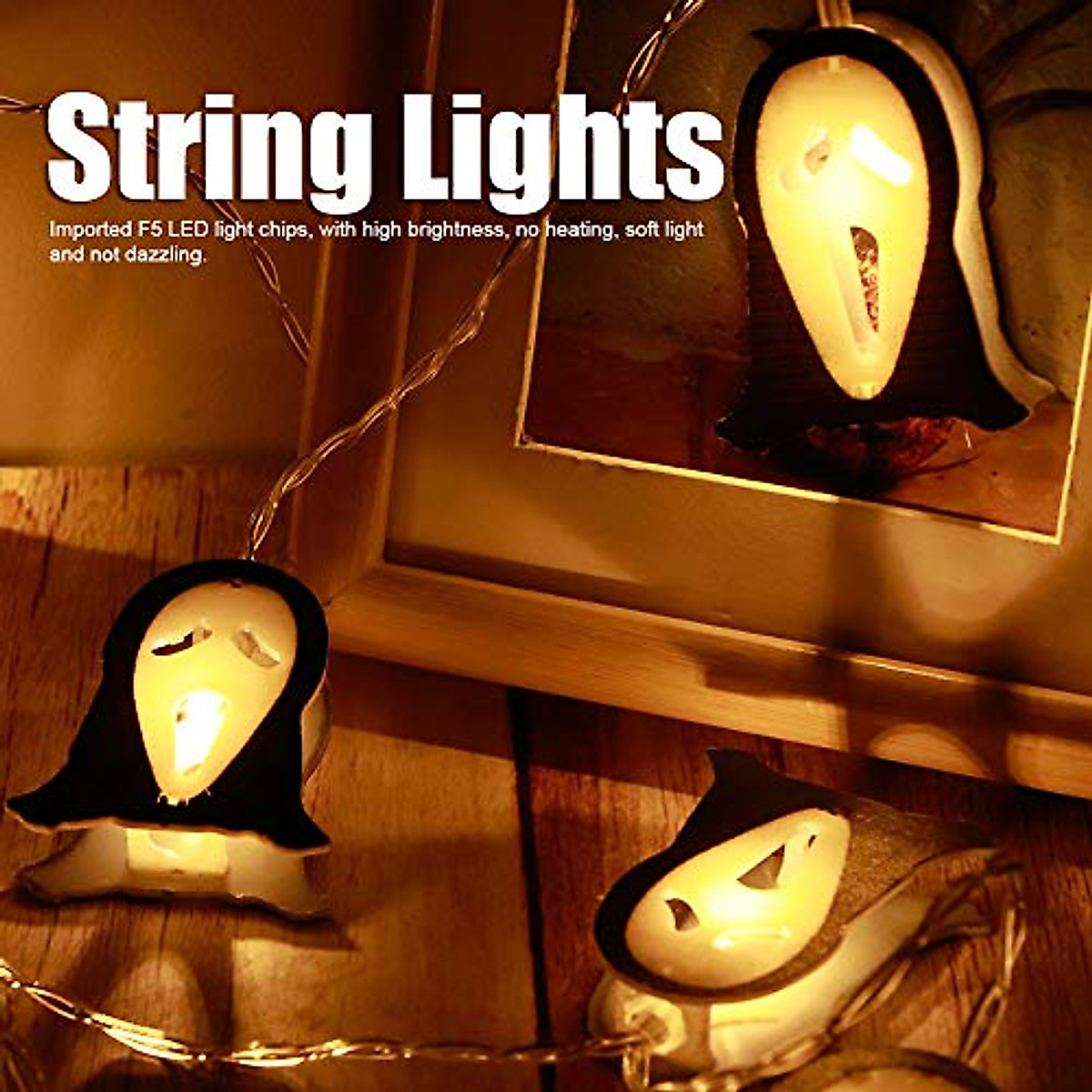 Jopwkuin String Lights, Easy to Install Home Decor for Garden for Garden Decoration