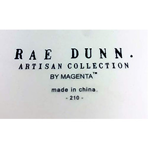 Rae Dunn by Magenta “TOSS” Bathroom Wastebasket Trash Can - White Inside