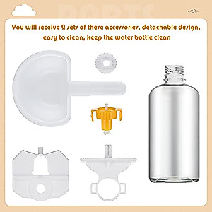 Riakrum 2 Pieces Dog Water Bottle for Crate 17oz Anti-Overflow Pet Cage Water Dispenser Automatic Hanging Cage Bottle for Small Dogs Cats Bunny Ferret Small Animals Crate Kennel Cage, 2 Colors