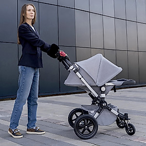 Warm Muff Stroller Gloves, Wind and Watert-Resistant, with Universal Fit, Kids Baby Pram Stroller Accessory, Anti-Freeze Gloves, Best for Freezing Cold Winter Conditions, Spring Blossom