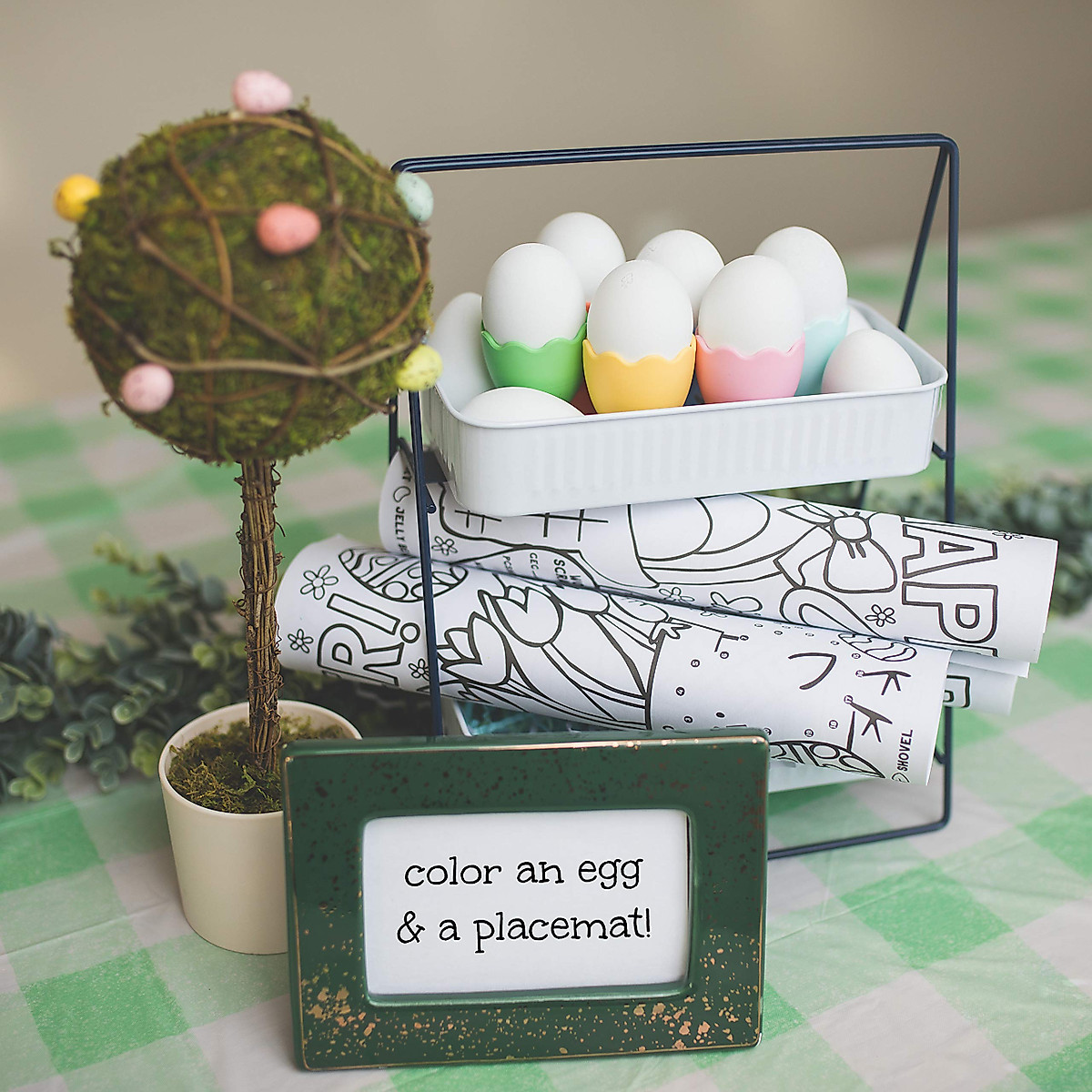 Tiny Expressions – Easter Placemats for Kids (Pack of 12 Easter Placemats) | Bunny Coloring Activity Place Mats for Kids Table | Disposable Bulk Bundle Set (12 Paper Placemats)…