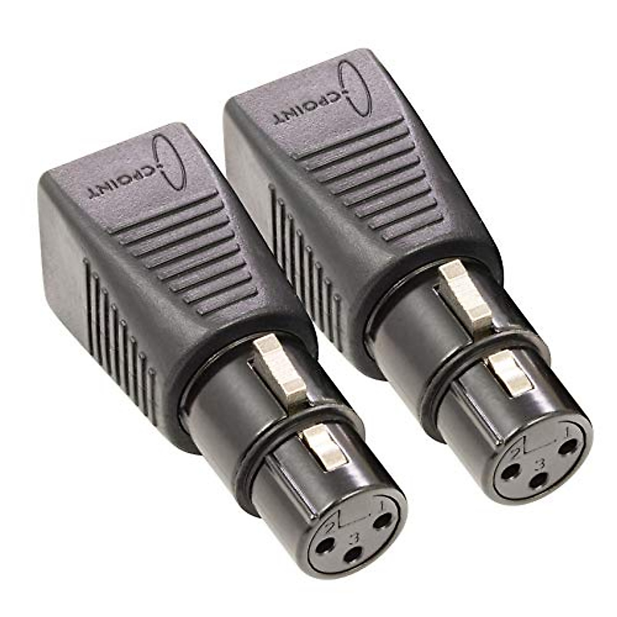 SIRS-E 2-Pack - CPoint XLR RJ45 Adapter CAT-5 Ethernet to DMX512 Cable Converter, Female 3-Pin, XLRJ45-3F