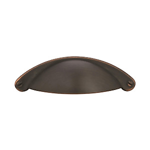 Amerock | Cabinet Cup Pull | Oil Rubbed Bronze | 2-1/2 inch (64 mm) Center to Center | Cup Pulls | 1 Pack | Drawer Pull | Drawer Handle | Cabinet Hardware