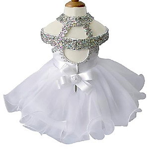 Jenniferwu G081D Infant Toddler Baby Newborn Little Girl's Pageant Party Birthday Dress White Size 3T