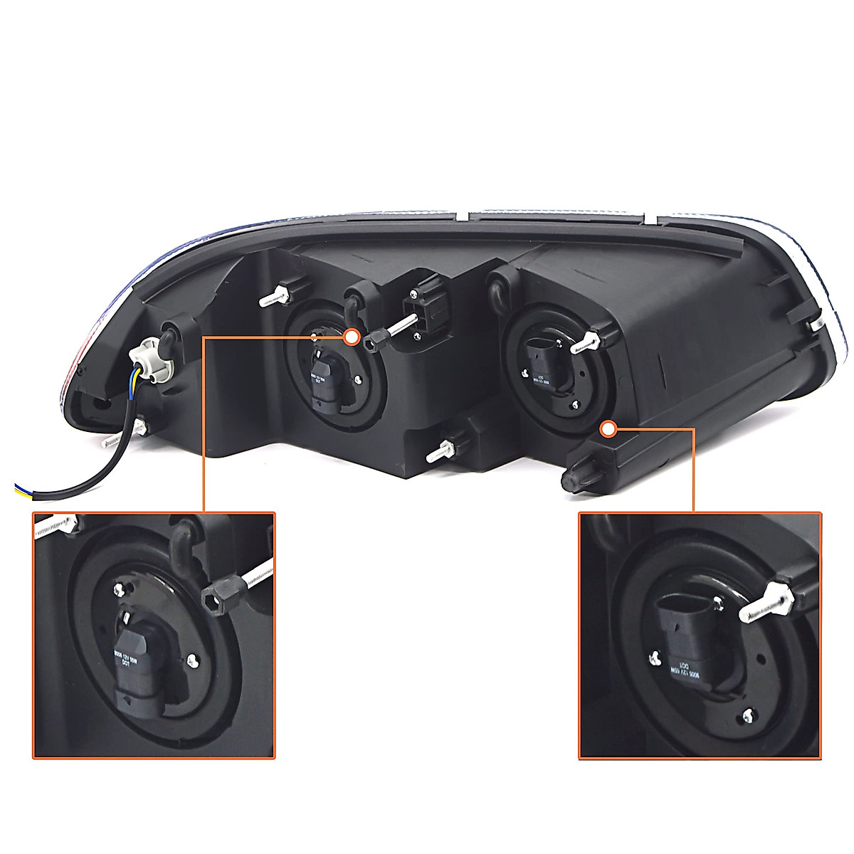 Torque Headlight PAIR Replacement for Mack Vision Granite Pinnacle CX CXU CXN GU4 GU5 GU7 GU8 CXN613 CXU613 CT713 GU813 semi Trucks [Included All Bulbs] Driver Passenger Side Set (TR049-R,TR049-L)