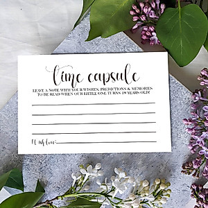 50 Baby Time Capsule Cards for 1st Birthday, time capsule box or Baby Shower Game Activity, Anniversary Cards for Baby Shower Party Supplies.4 x 6 Inch