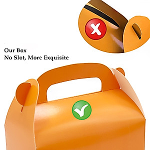 Oletx 30-Pack Yellow Party Favor Treat Boxes, Goodie Boxes, Candy Box, Gable Paper Gift Boxes with Handles Perfect for Construction Party and Chic Yellow Submarine Party Decoration Supplies