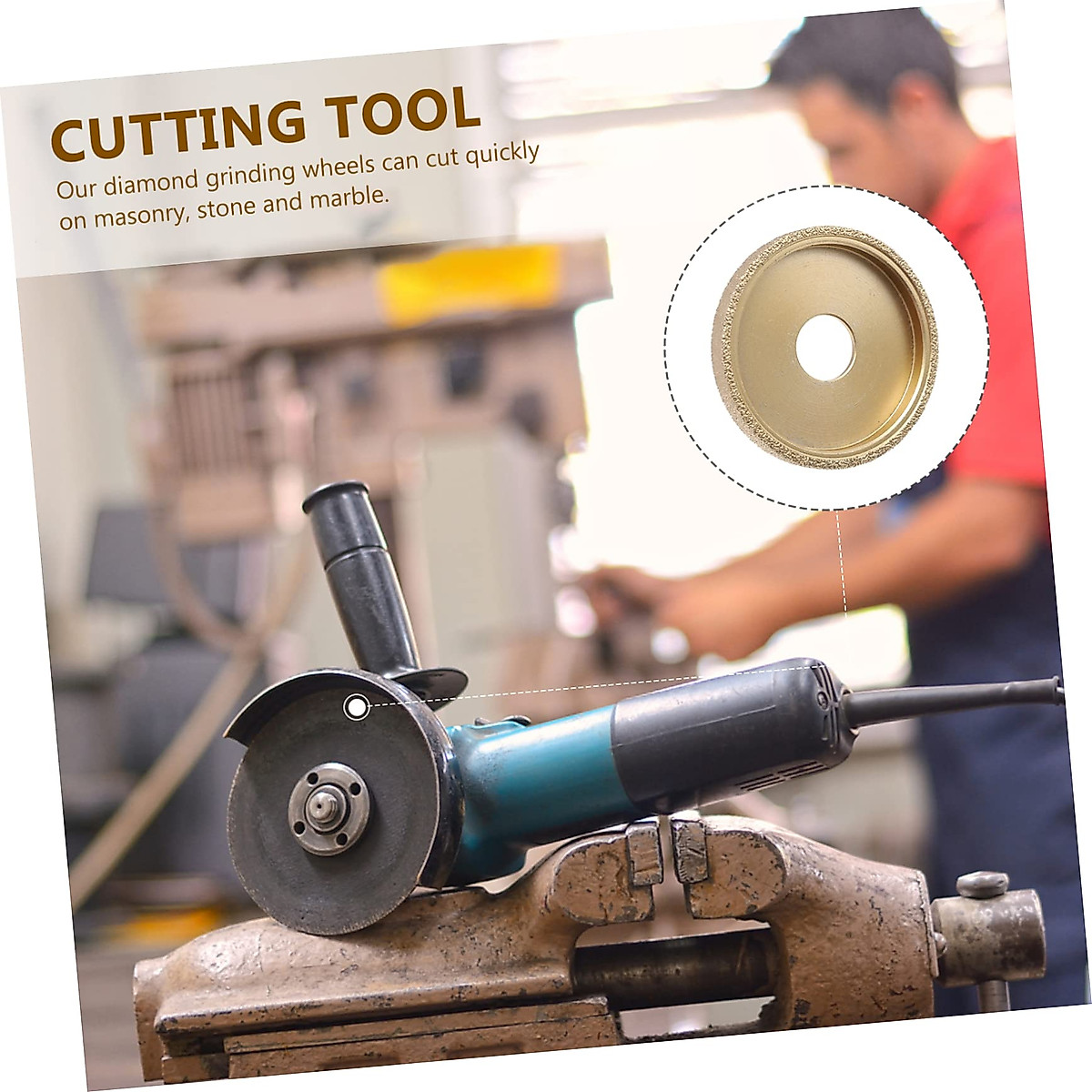 DOITOOL 1pc Diamond Grinding Wheel Cut Off Wheel Aggressive Cutting Diamond Cutoff Angle Disc Wheels Grinding Wheel Disc Cutting Discs Cut Off Disc France Sector