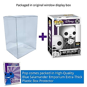 Blue Salamander Emporium Protective Case Bundled with Vinyl Figure – The Nightmare Before Christmas 30th Anniversary – Jack Skellington with Snowflake #1385 Specialty Series