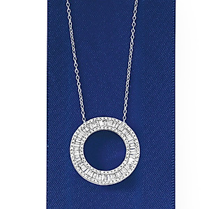 Ross-Simons 1.00 ct. t.w. Diamond Circle Pendant Necklace in Sterling Silver. 20 inches