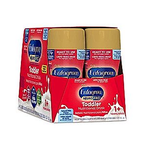 Enfagrow NeuroPro Toddler Nutritional Drink, Natural Milk Flavor, Omega-3 DHA & MGFM for Brain Support, Prebiotics & Vitamins for Immune Health, Non-GMO, Ready to Use Bottle, 8 Fl Oz (Pack of 24)
