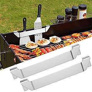 AUAUY 2 Pack Stainless Steel Griddle Spatula Stand, Grill Barbecue Tool Rack Hold Rack Griddle Accessories Holder for Blackstone, Camp Chef, Royal Gourmet, Outdoor Camping Picnic BBQ Essentials