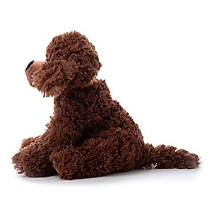 The Petting Zoo Scruffy Dog Stuffed Animal, Gifts for Kids, Chocolate Brown Dog Plush Toy 10 Inches