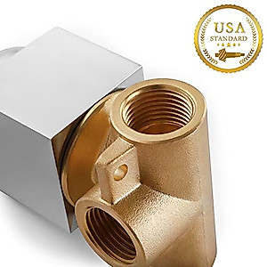 Shower Mixer Valve Kit Wall Mount Bathroom Copper Faucet Shower Mixer Set Rough in Valve and Trim Kit, Dr Faucet Polished Chrome